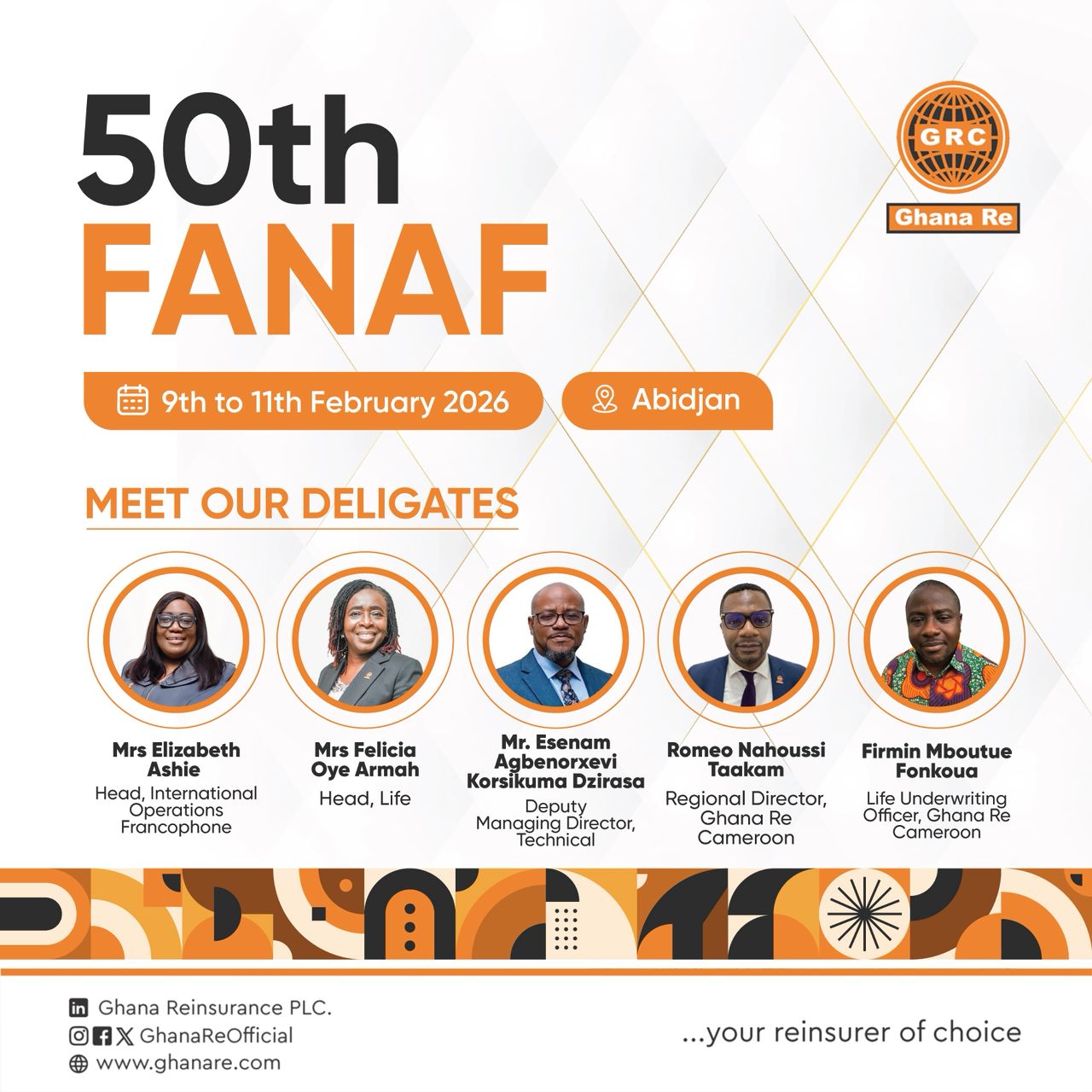 Celebrating 50th FANAF - 2026 - Ghana Reinsurance PLC